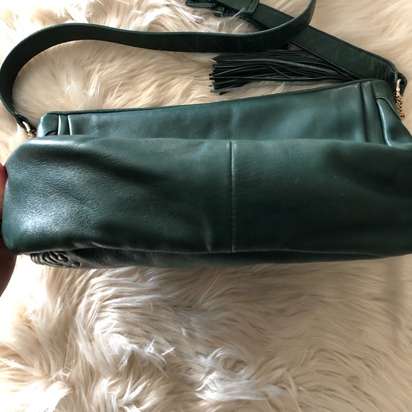 Luana | Bags | Vintage Luana Green Leather Hobo Style Shoulder Bag ...